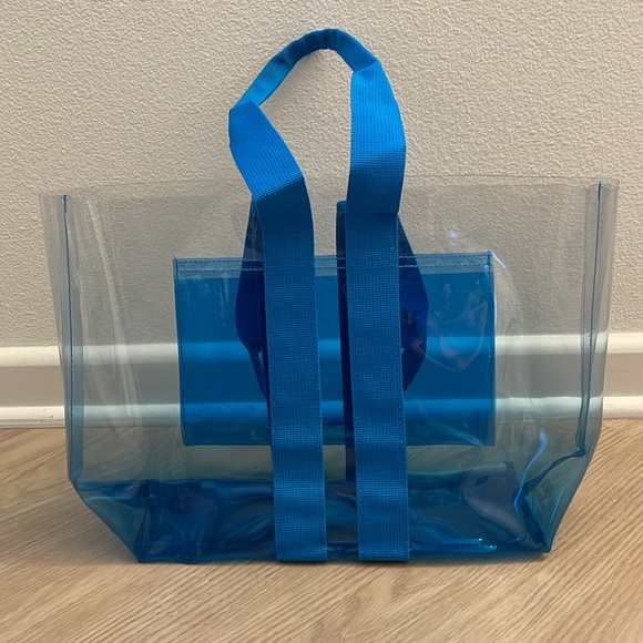 Bags | Clear Blue Tote Bag | Poshmark